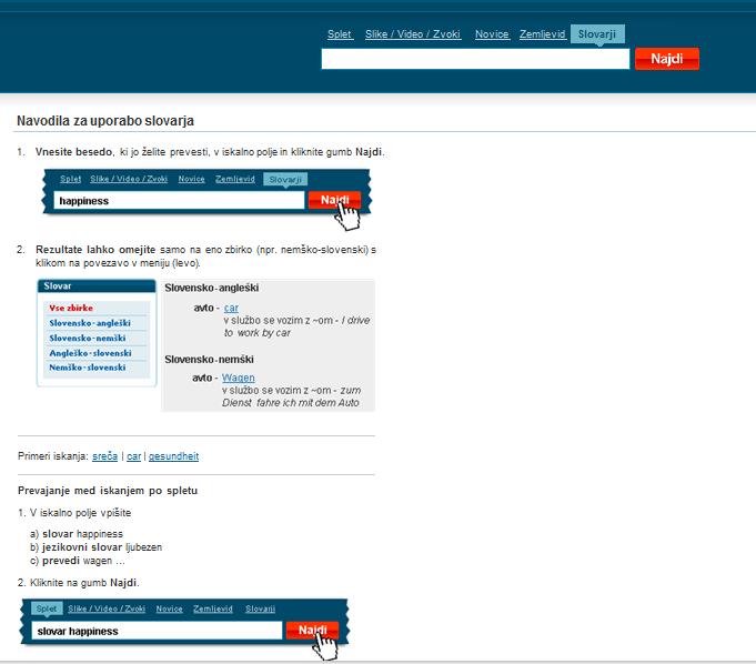 Najdi.si predstavil spletne slovarje - UPORABNA STRAN
