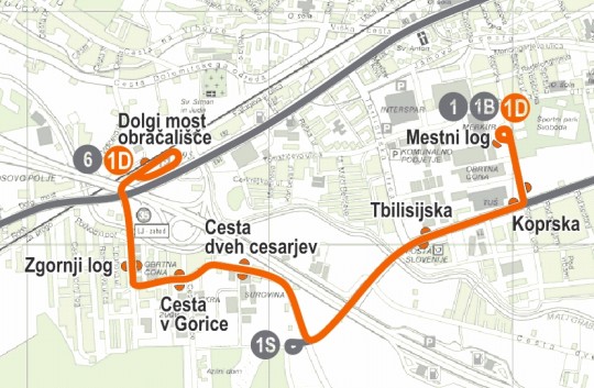 Nova Linija 1D Mesni log-Dolgi most z novim mini hibridnim avtobusom by ...
