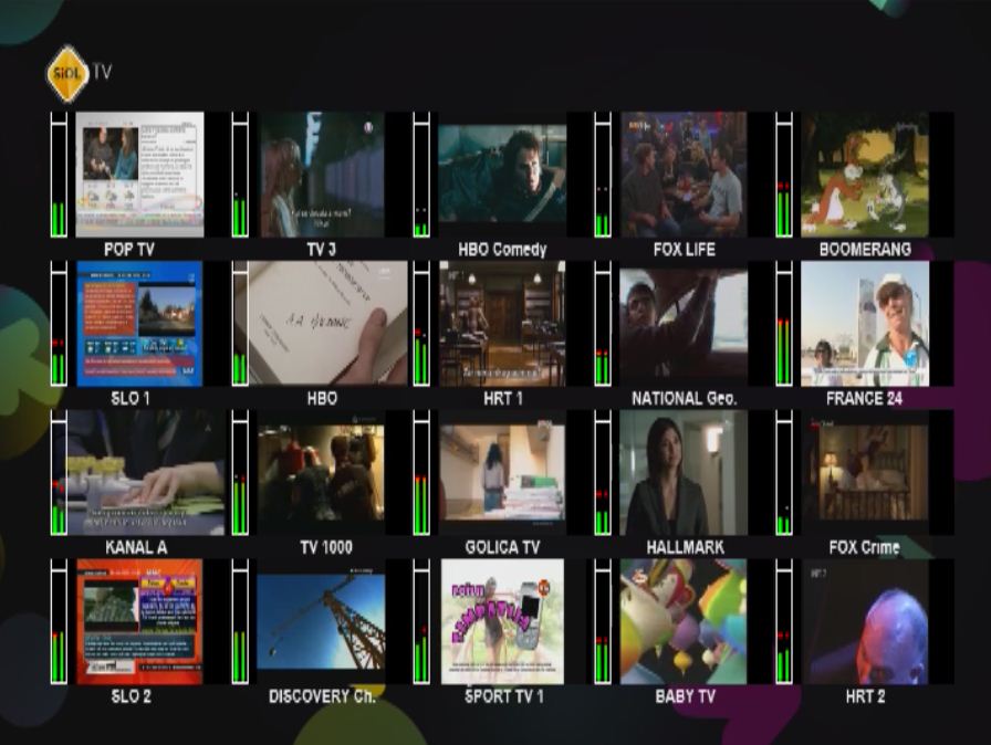 Siol mozaik TV program najverjetneje služi usklajevanju glasnosti na ...