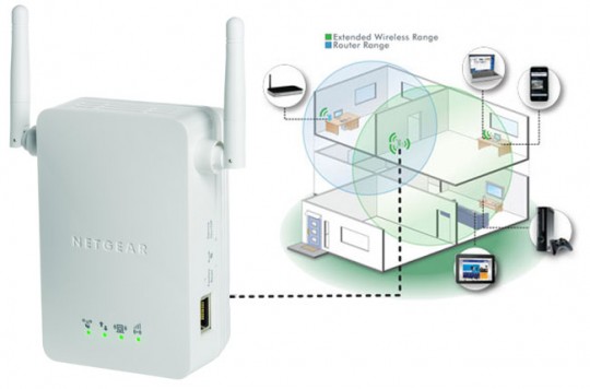 Netgear Wi-fi Range Extender WN3000RP za pokrivanje mrtvih točk z ...