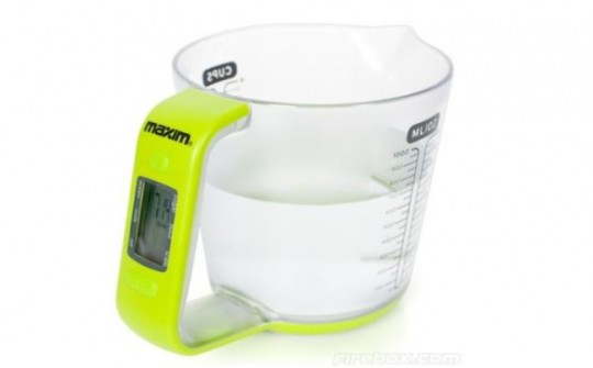 Kuhinjska merilna posoda, ki je hkrati tudi tehtnica-zelo uporabno in ...