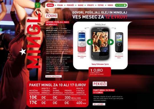 Mingl.si spletna stran Tušmobilovih paketov za mlade uvaja novo besedo Pekidži - UPORABNA STRAN