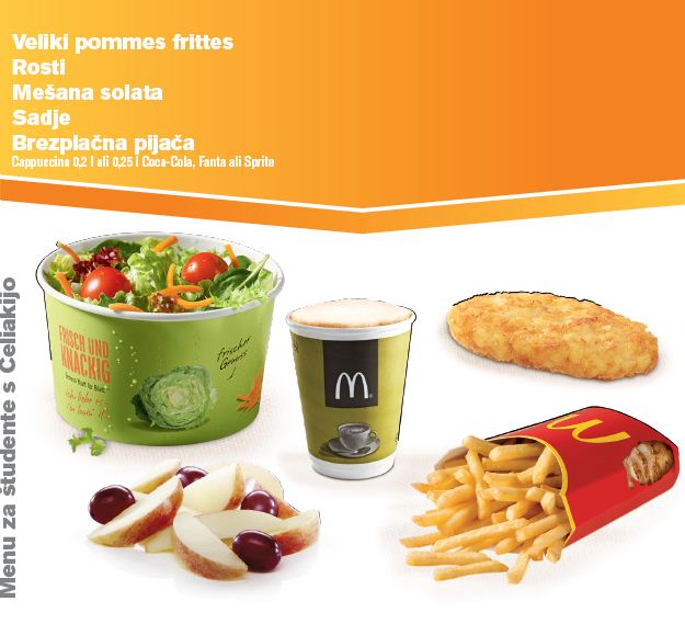 McDonald’s zajtrk in študentski boni vsak dan do 10.30 je na voljo 5 ...