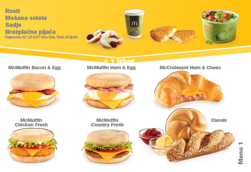 McDonald’s zajtrk in študentski boni vsak dan do 10.30 je na voljo 5 ...