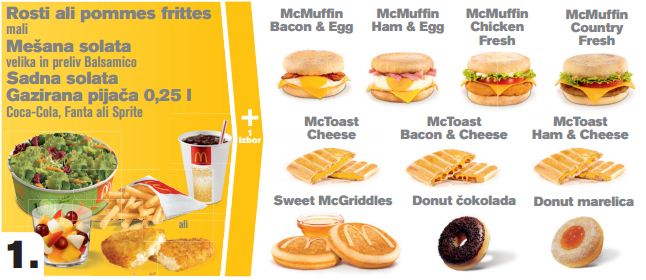 McDonald's študentska ponudba 2013- novost je predvsem večja solata v ...