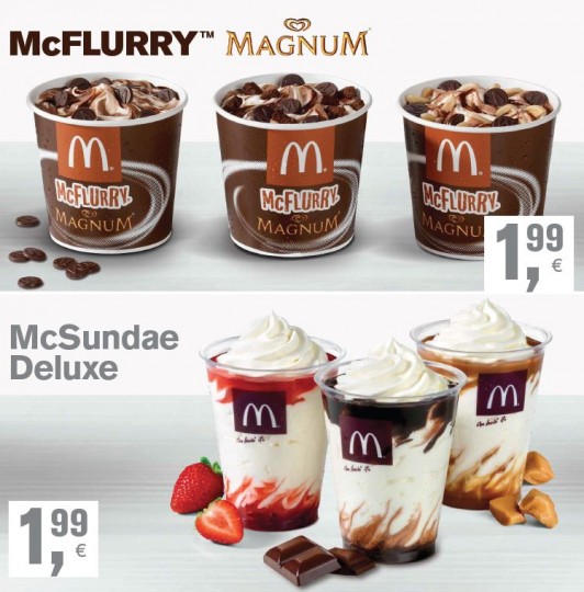 McSundae Deluxe ter McFlurry Magnum v poletni akcijski ponudbi McDonald ...