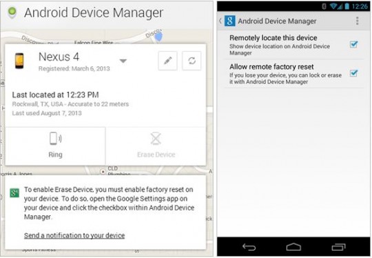 Android Device Manager z možnostjo iskanja izgubljenega Android ...