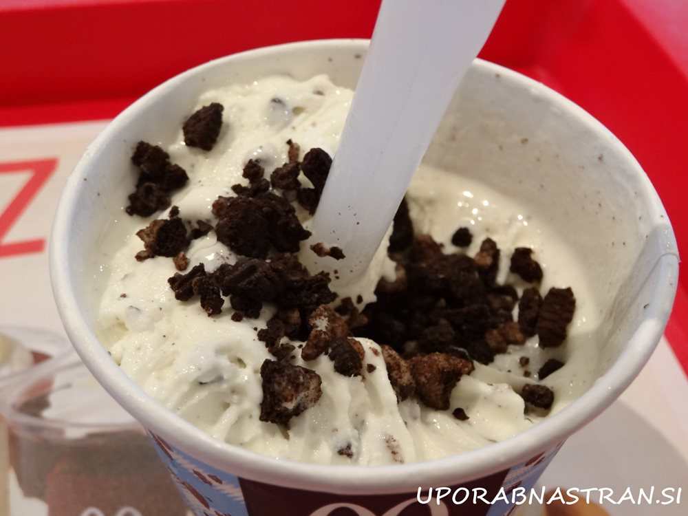McFlurry Oreo sladoled v McDonald's Slovenija – test/recenzija ...