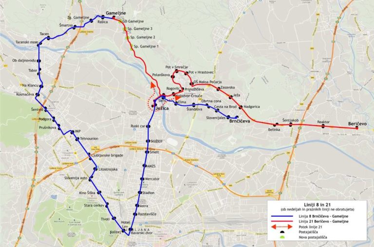 LPP linija 21 bo 2.3.2015 podaljšana in bo povezovala Gameljne, Črnuče ...