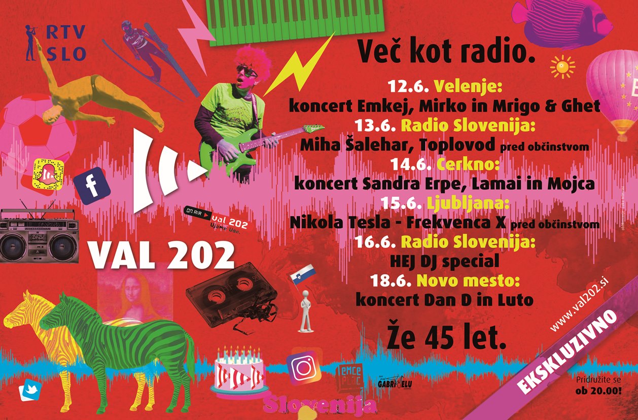 Val 202 praznuje 45 let, cel teden od 12. do 18.6.2017 – Vse najboljše ...