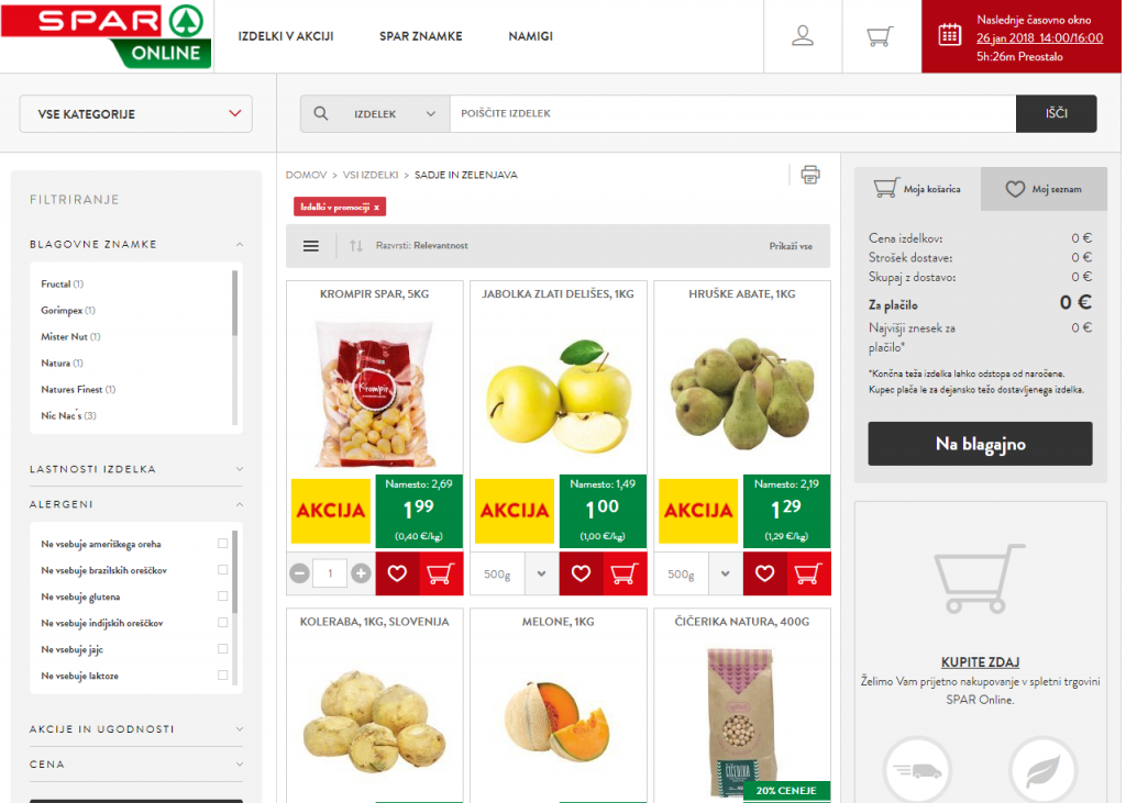 Spar Online – spletna trgovina Spar Slovenija je sedaj uradno predstavljena / dostava je 3.5 ...