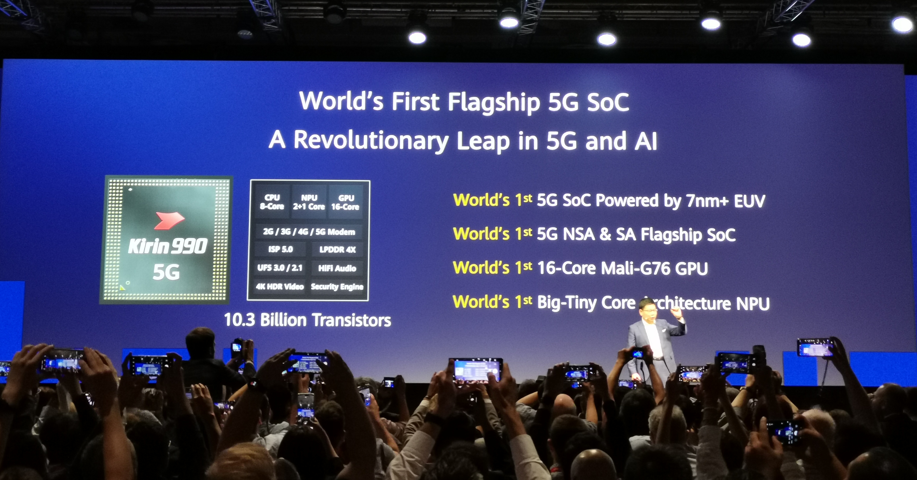 Kirin 990 je nov Huaweijev procesor, ki sloni na 7nm EUV tehnologiji, vgrajen pa ima tudi 5G ...