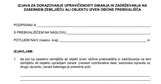 Izjava za prehod v drugo občino – Word – MNZ / izjava za prehajanje med ...