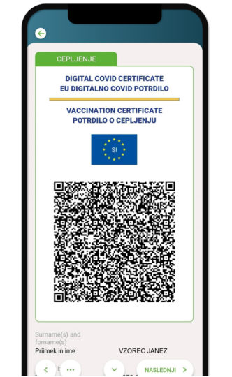 zVEM mobilna aplikacija - EU digitalno COVID potrdilo s QR kodo na ...