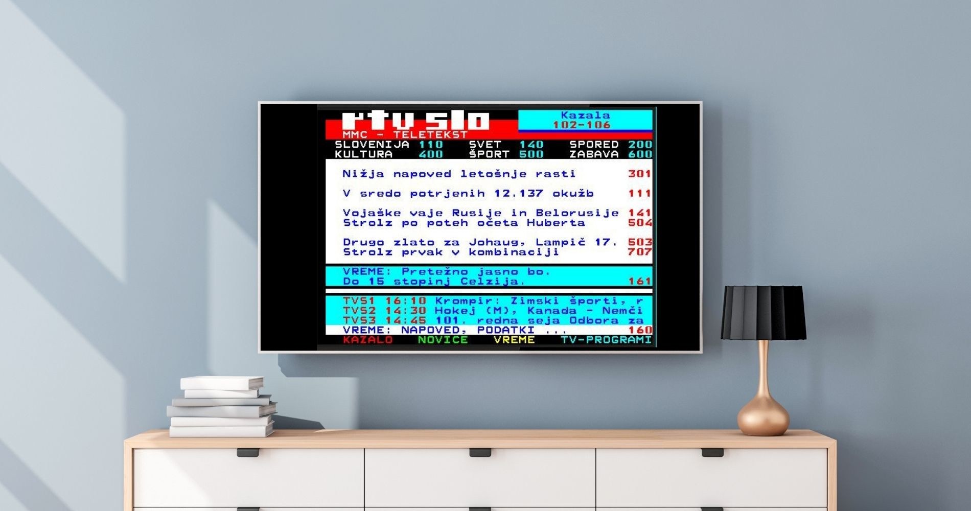 Teletekst ne dela / RTV Slovenija sporoča, da je moteno delovanje ...