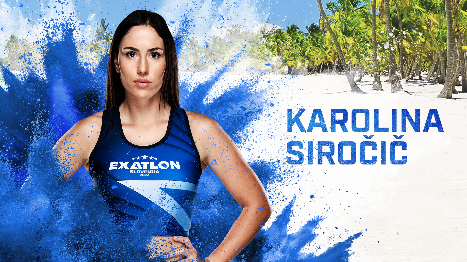 Exatlon 2022 tekmovalci modra ekipa Boris Vidović, Andreja Košir, Marko ...