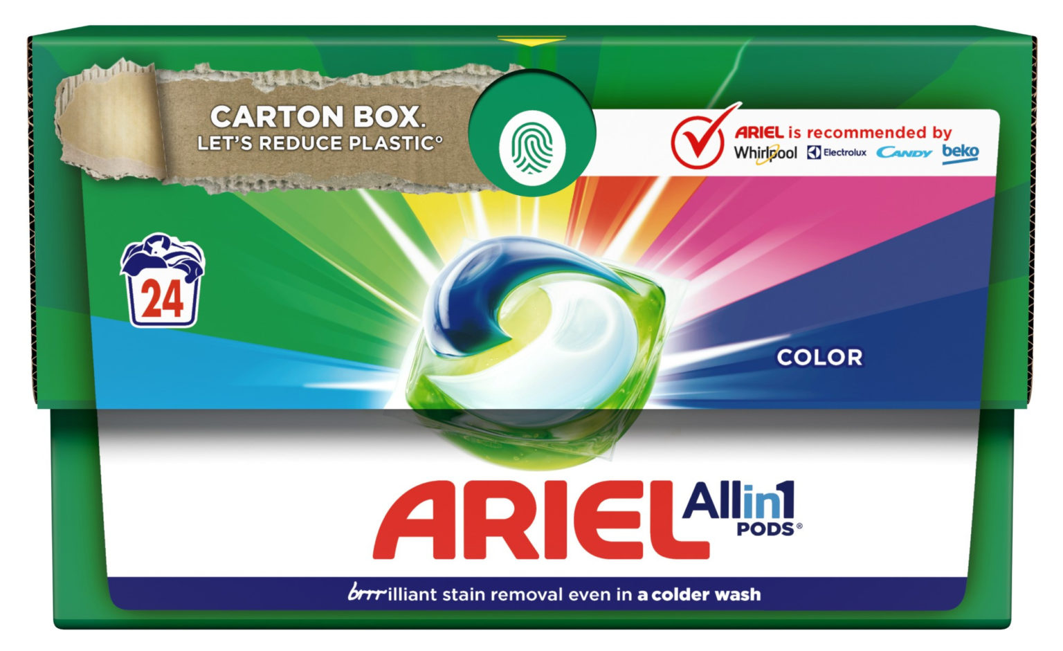 Ariel kapsule v novi ECOCLIC kartonasti embalaži združujejo trajnost ...