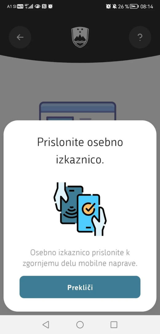 eOsebna aplikacija elektronska osebna izkaznica / mobilna aplikacija ...