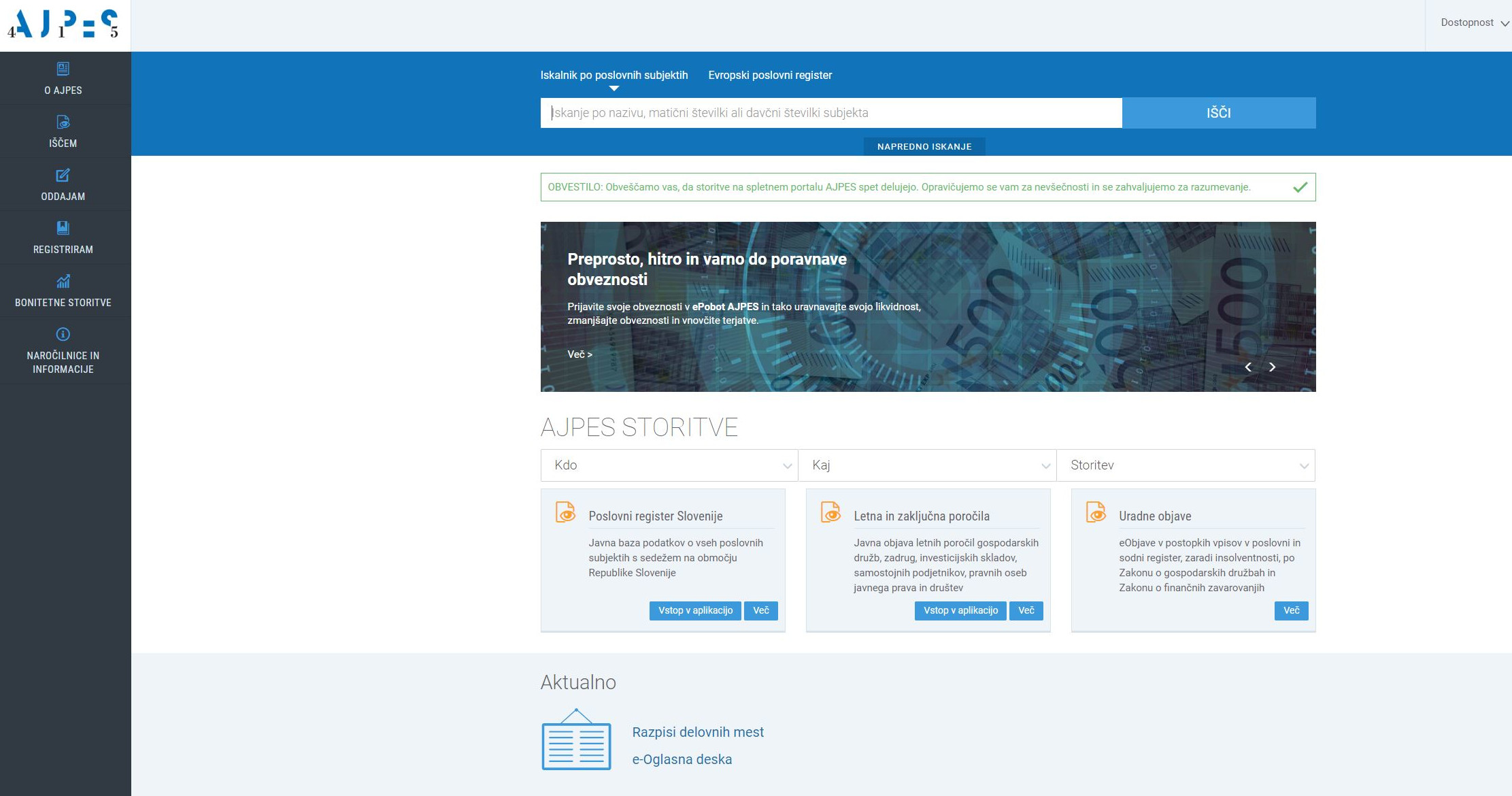 Poleg AJPES so SSL certifikat pozabili podaljšati tudi na Statističnem uradu RS, AJPES je bil ...