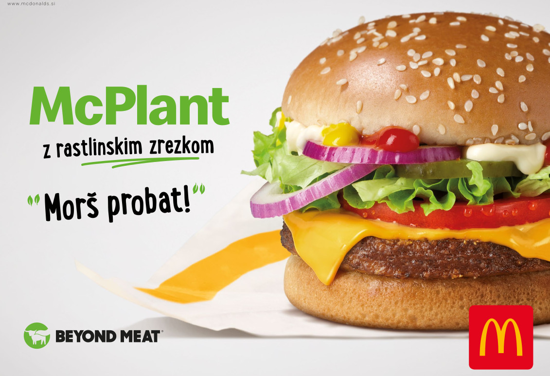 McPlant burger tudi v McDonald's Slovenija / Slovenija je postala ena ...