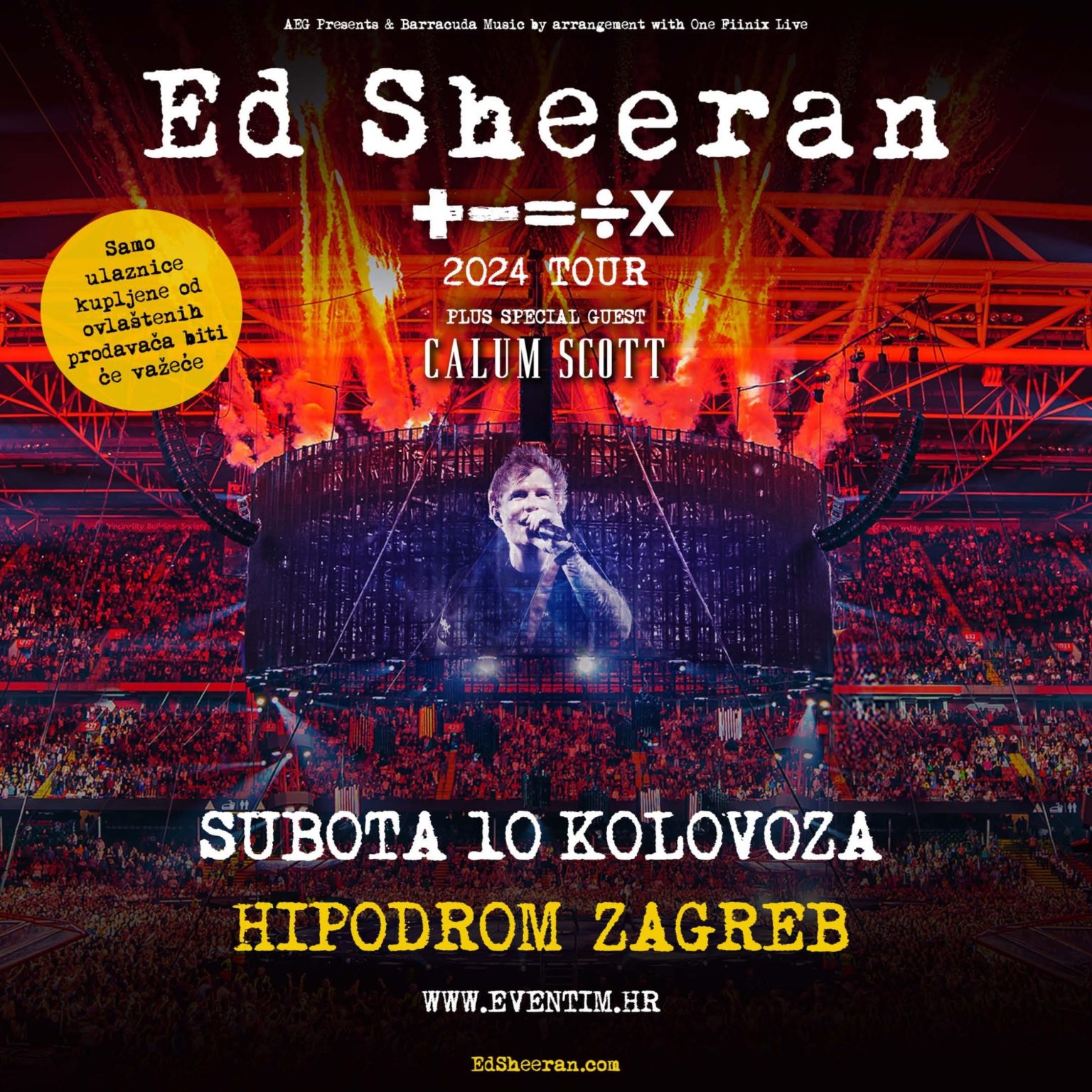 Ed Sheeran Zagreb cena vstopnice in nakup karte za koncert Ed Sheeran ...