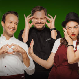 Ja, Chef! – igralci / Jurij Zrnec, Katarina Čas, Bojan Emeršič, Tjaša ...