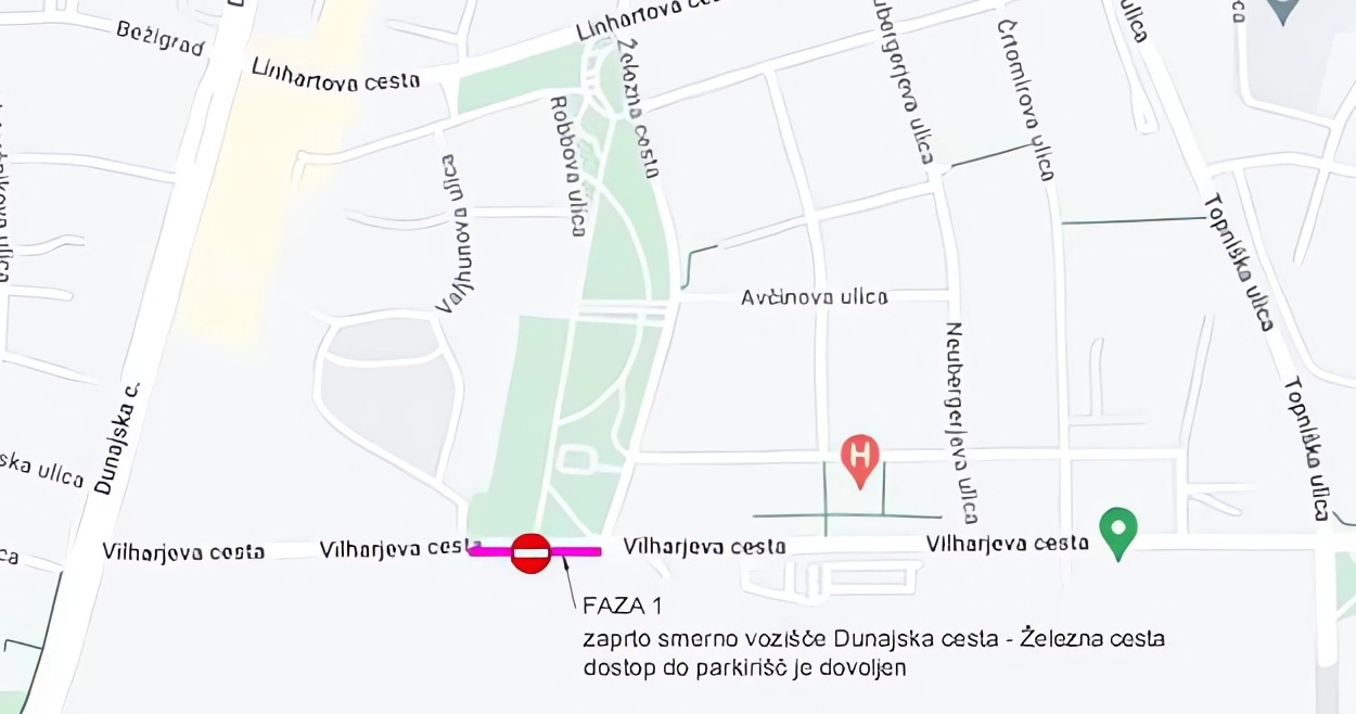 Zaprta Vilharjeva cesta / Od 4. do 11. marca 2024 bo zaprto smerno ...